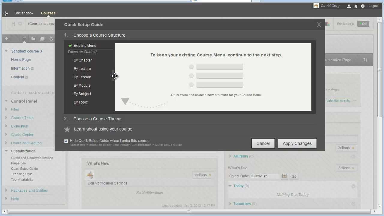 Blackboard: Quick Setup Guide