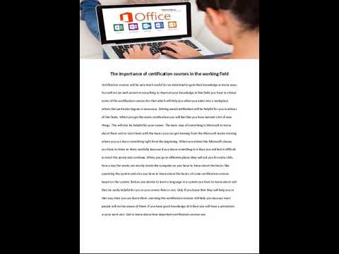 Microsoft office specialist certification