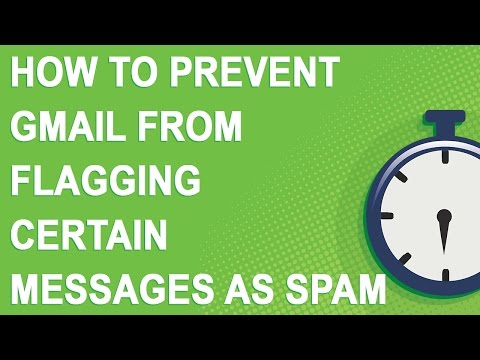 How to prevent gmail from flagging certain messages as SPAM (3 minute video)