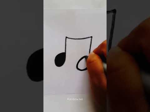 Music note #shorts #youtubeshorts #drawing #art
