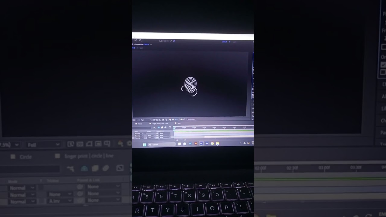 QR and Thumb scanner logo animation