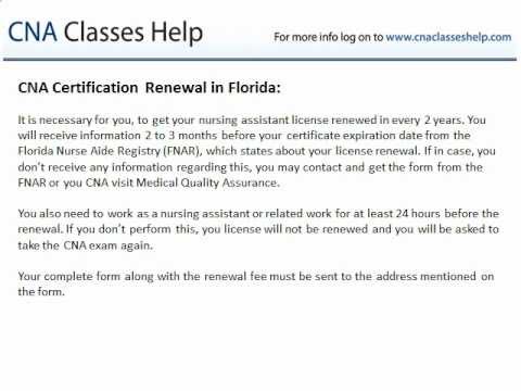 CNA certification in Florida