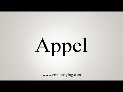 How To Say Appel