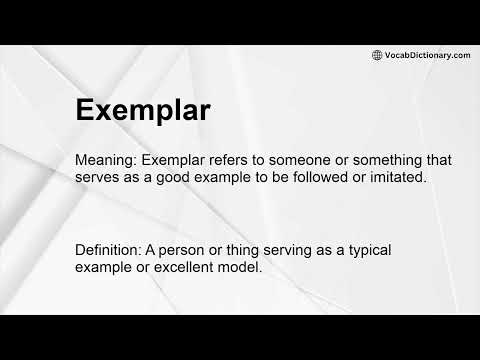Exemplar Meaning