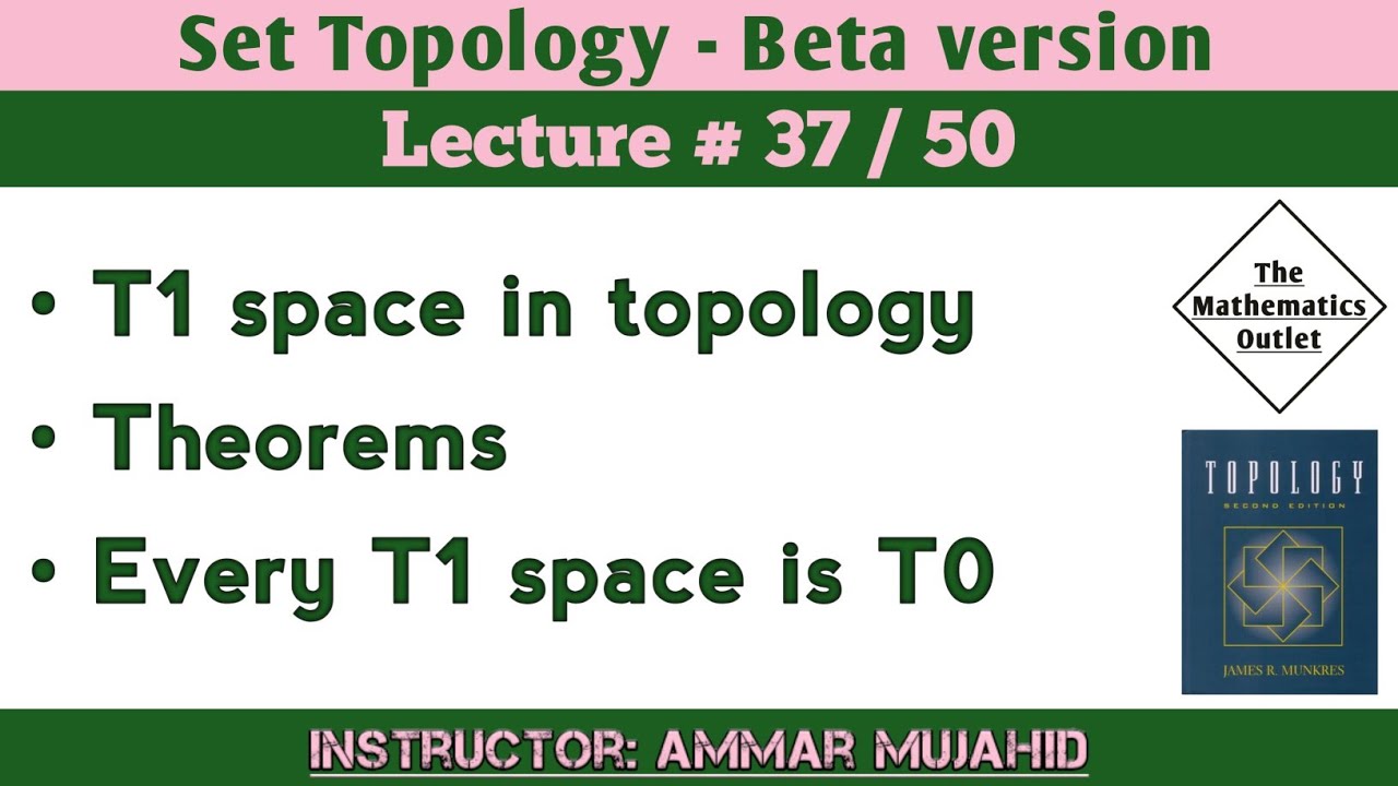 Definition of T1 space in topology | Theorems | Set Topology || Lecture 37