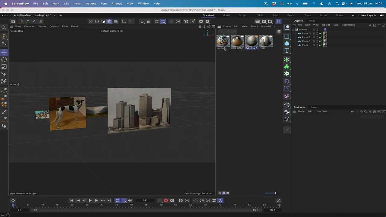 Cinema 4D Python Tutorial 12: Automatic Plane Generator (Python Tag)