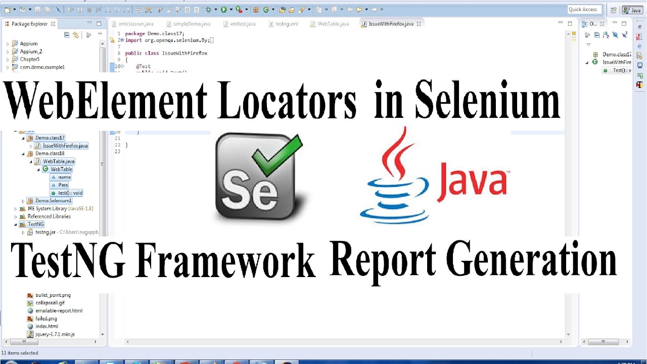 Selenium Tutorial for Beginners||How to Write First Script in Selenium Webdriver||TestNG Report
