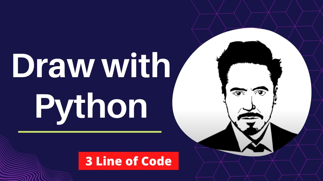 How To Draw Tony Stark using Python | Draw BTS and more