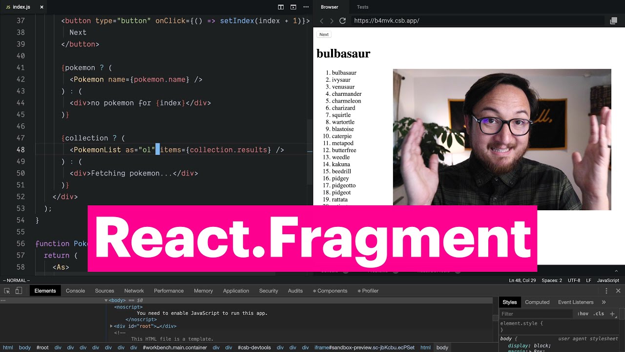 Return an Array with React.Fragment