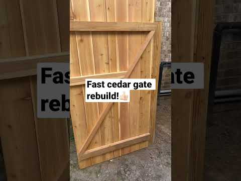 How to repair a fence gate? - Fast cedar gate repair!