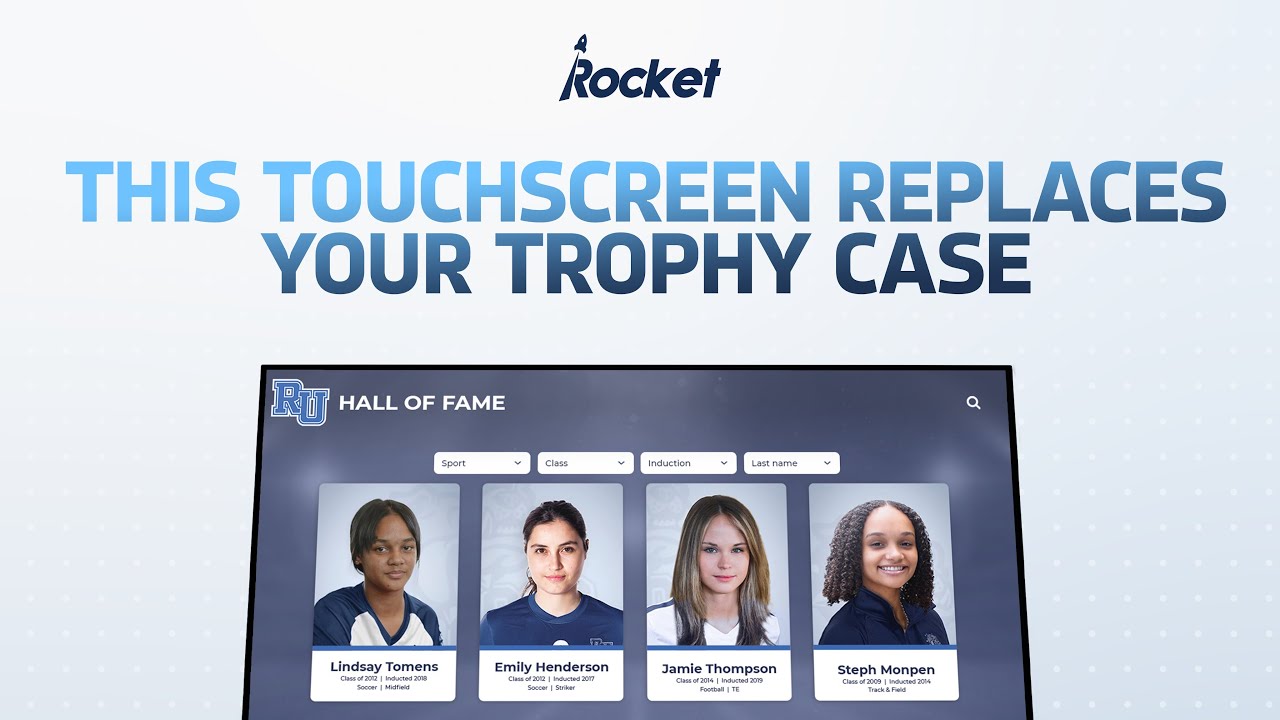 Replace Your Trophy Case & Plaques with a Touchscreen Hall of Fame - Digital Donor Wall