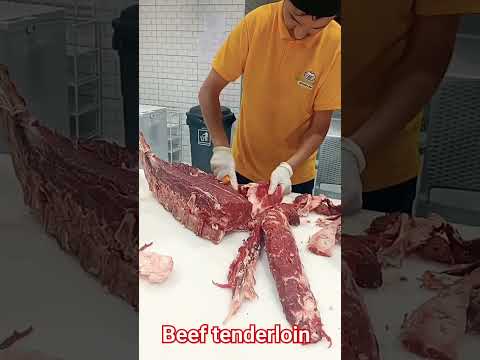 beef tenderloin and sirloin cut and clean #msijbkk #butchery #beef #butcher #tenderloin #sirloin