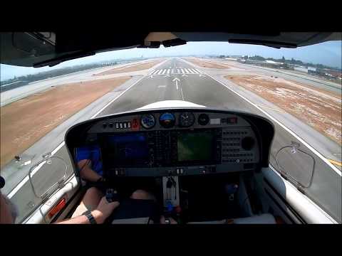 Burbank Airport KBUR Approach and Landing Diamond Star DA 40 XLS