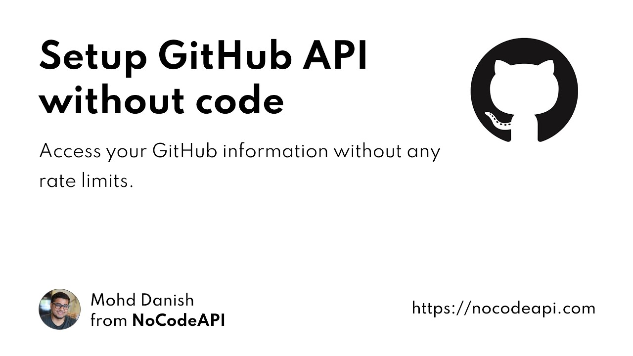 Setup GitHub API without coding and server. #github #API #nocode