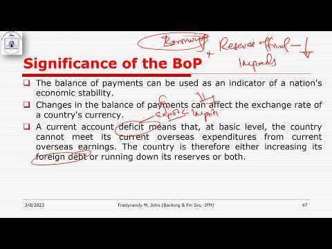 The Balance of Payment (BoP)