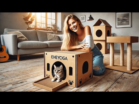 🐱 EHEYCIGA Cardboard Cat Scratcher House Review 🏠