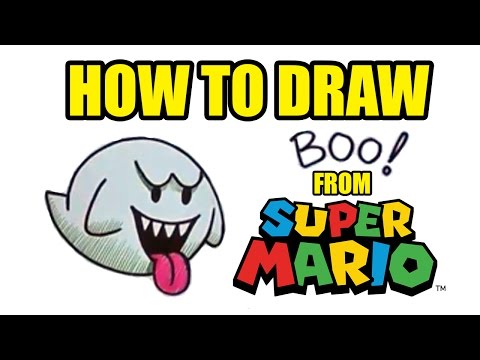 How To Draw Boo The Ghost From Super Mario – videomaniasite