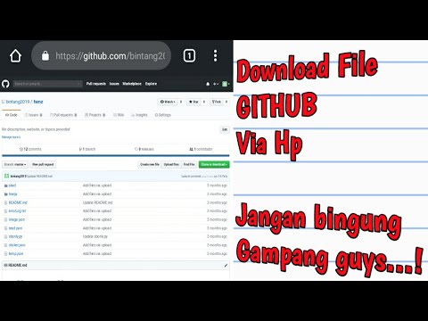 Cara mendownload file dari Github..