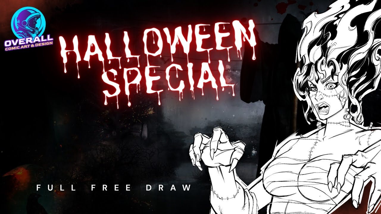 Reimagining the Bride of Frankenstein Comic Book Style  Halloween Special