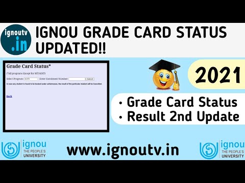 UPDATED.!! IGNOU Grade Card Status has now updated for June 2021 session || IGNOU ||