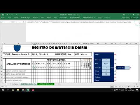 Control de Asistencia, Formato 01 y 02 Excel Formulas