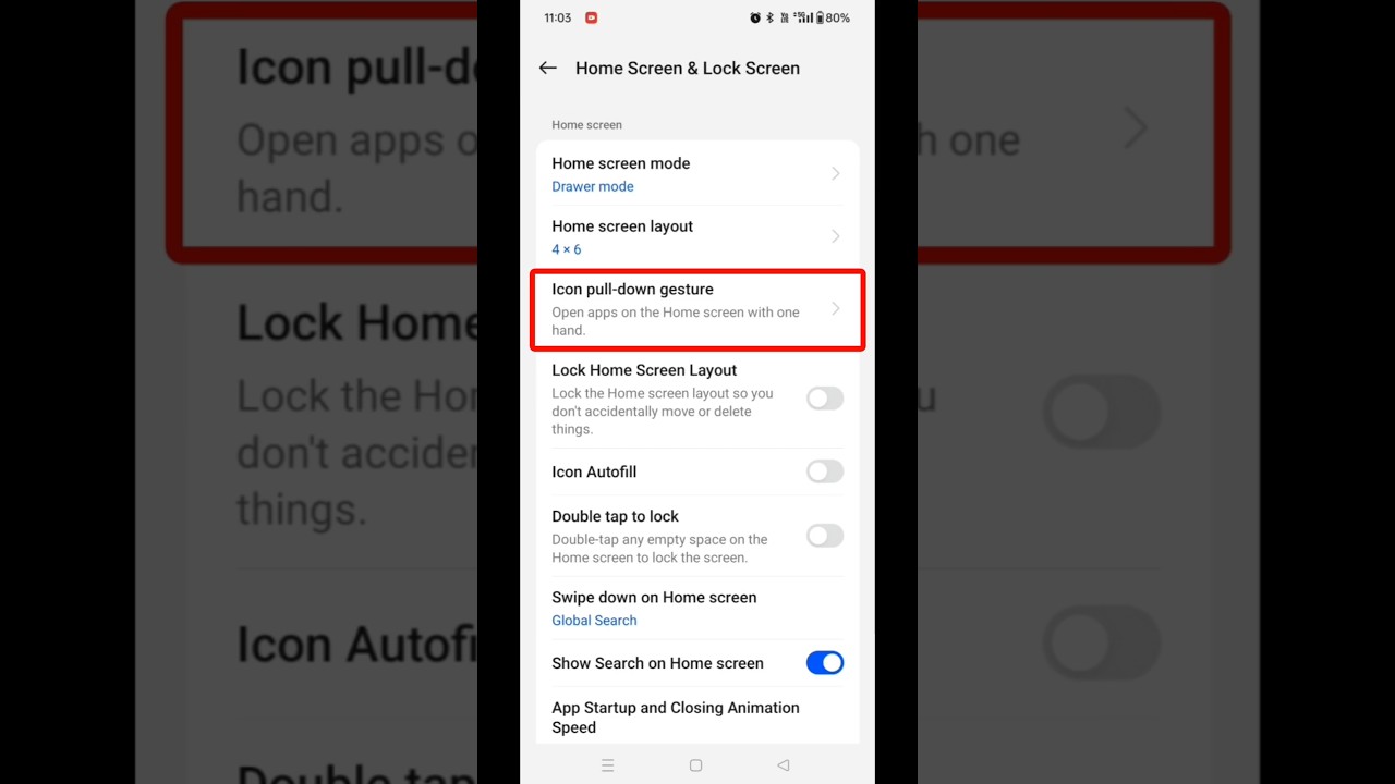 How to enable icon pull-down gesture in realme narzo 70x 5G #shorts #viralshorts #trending