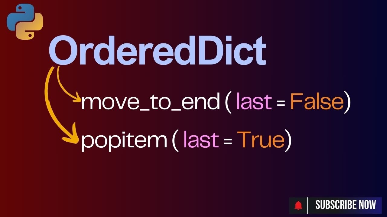 OrderedDict in Python | Collection Module | Python Dictionary