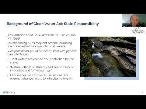 Basics of the Clean Water Act (ELI Summer School, 2023)
