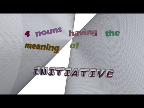 initiative - 5 nouns which are synonyms to initiative (sentence examples)