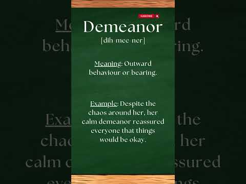 Pronounce Demeanor the right way #shorts #shortsvideo #pronunciation #english #Demeanor #viral