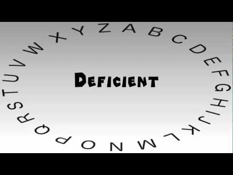 How to Say or Pronounce Deficient