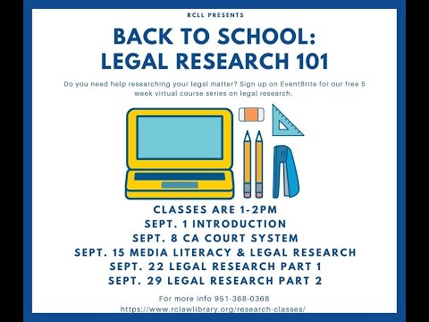 Back to School Legal Research 101 class 4 Primary and secondary authority