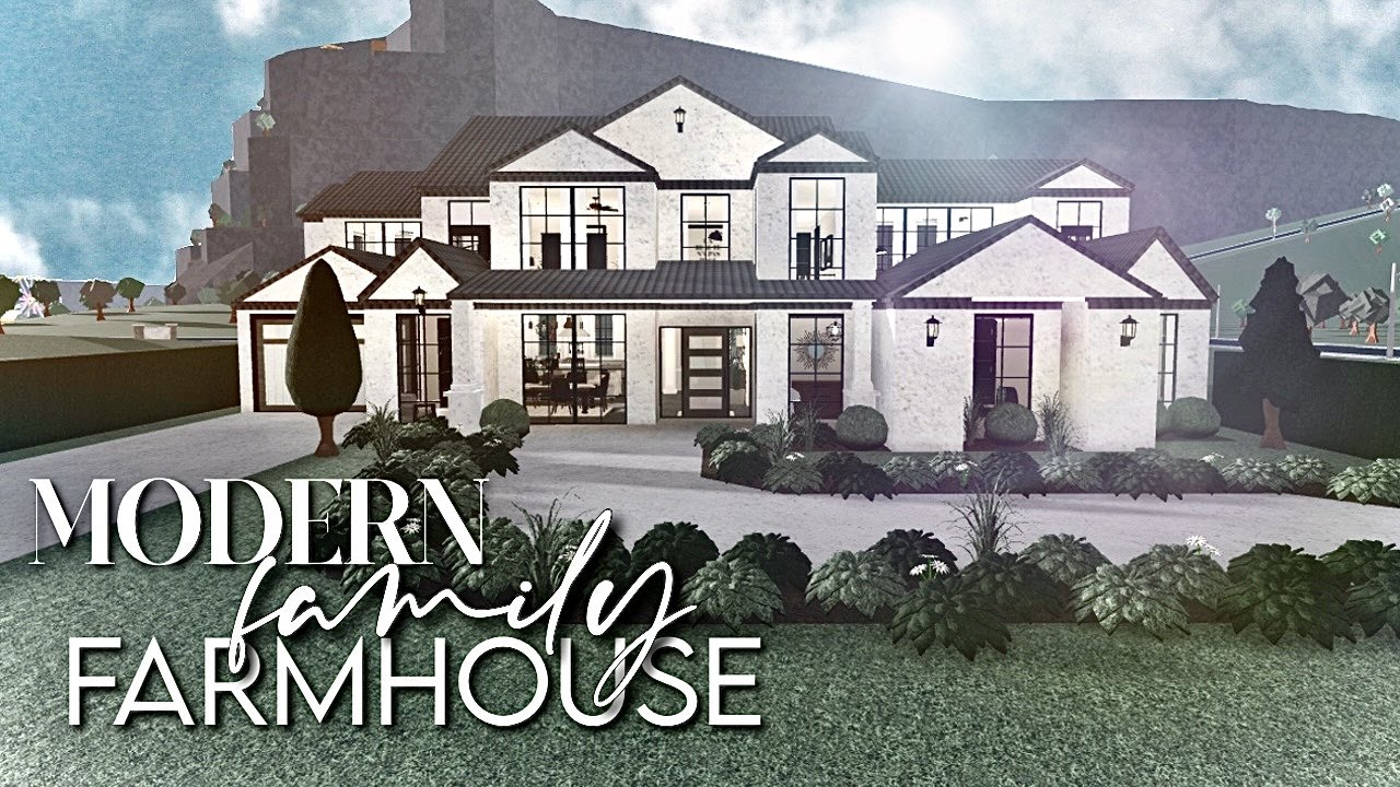Bloxburg: Large Modern Family Farmhouse 196k | No Advanced Placing | No Large Plot | House Build