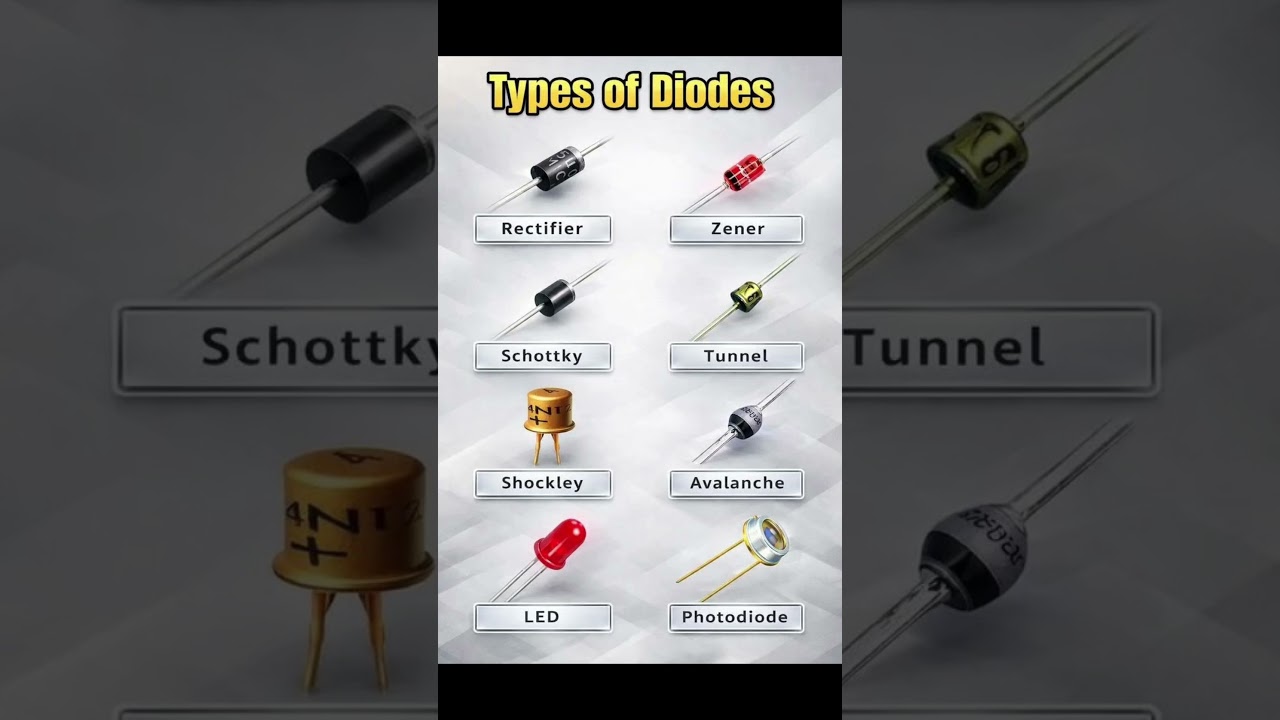 All Important Types of Diodes Every Electronics Student Should Know 🔌 #nn_electric_hobe