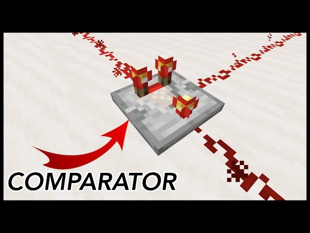 How to make a redstone comparator and how does it work in Minecraft