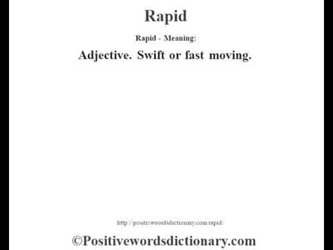 Rapid definition | Rapid meaning