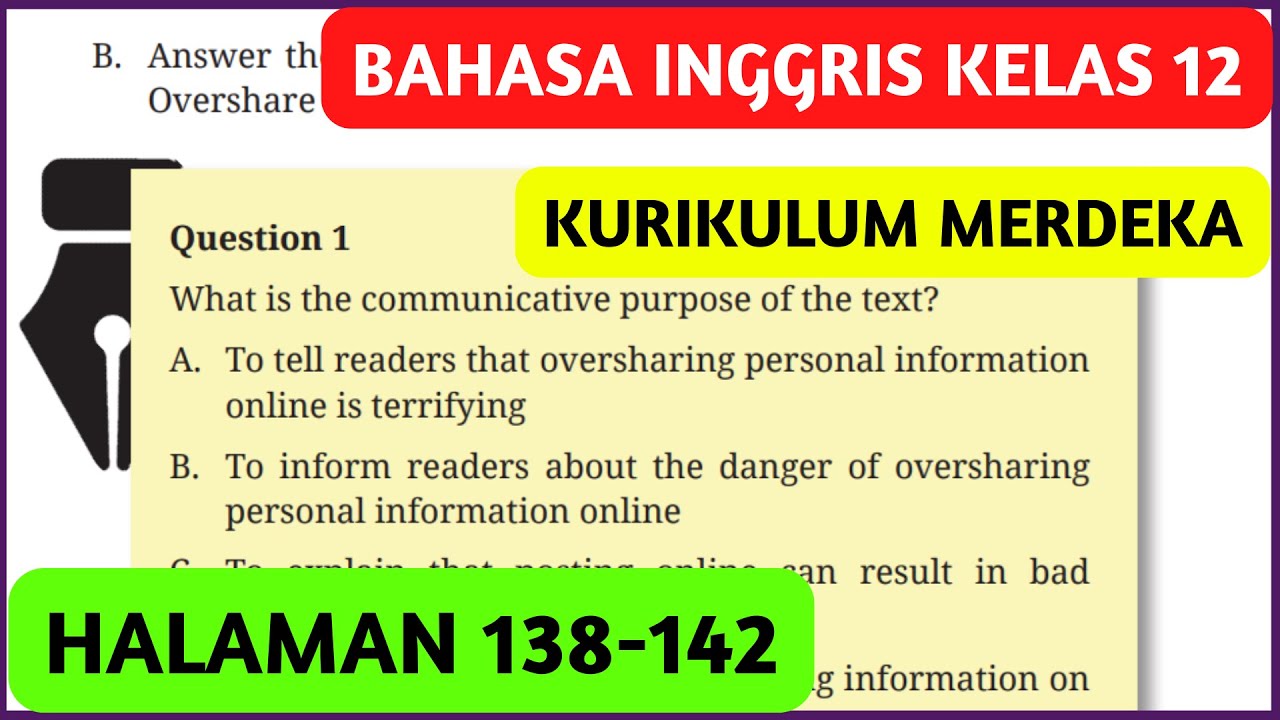 Kunci Jawaban Bahasa Inggris Kelas 12 Halaman 138 - 142 Assessment Unit 3 Kurikulum Merdeka