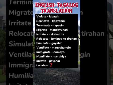 English to Tagalog Translation p171 #translation #learnenglish #vocabulary #fyp