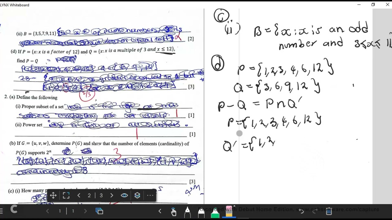 Math 101 quiz one  on set theory