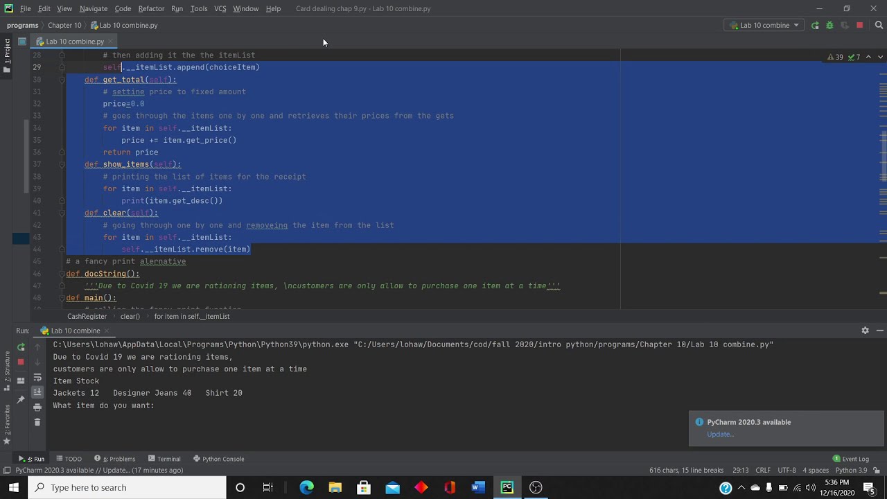 Starting out with python Chapter 10