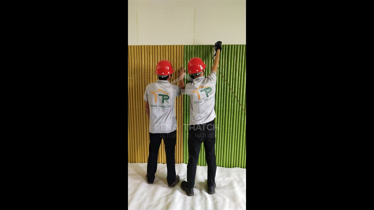 24  synthetic bamboo panel installation