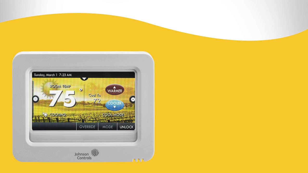 Johnson Controls Color Display Thermostat