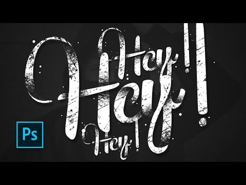Retro lettering - 3D shadow & Grunge Texture photoshop - Text effect photoshop tutorials