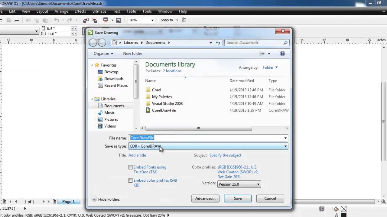 How to Convert Corel Draw Files to PDF