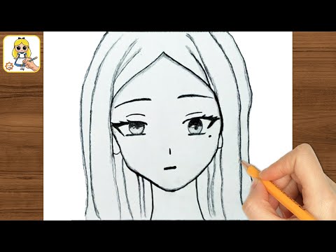 How to draw anime girl easy step-by-step (for beginners) // Easy anime drawing