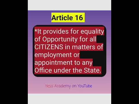Article 16 | the Constitution of India| #article16 #polity