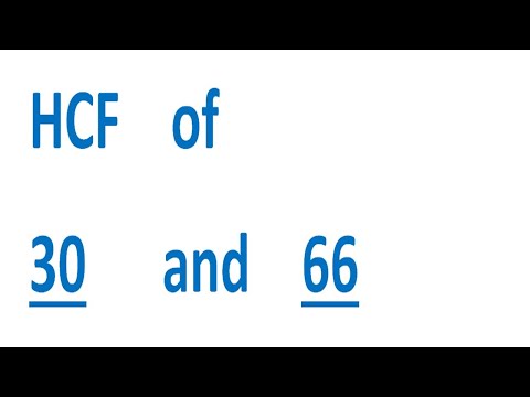 HCF    of    30      and    66