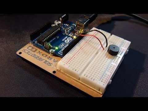 Play simple melodies and sounds with an Arduino and a piezo speaker