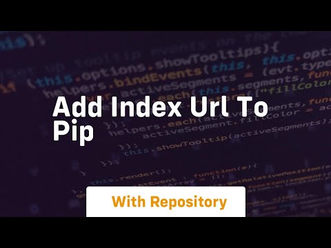 add index url to pip