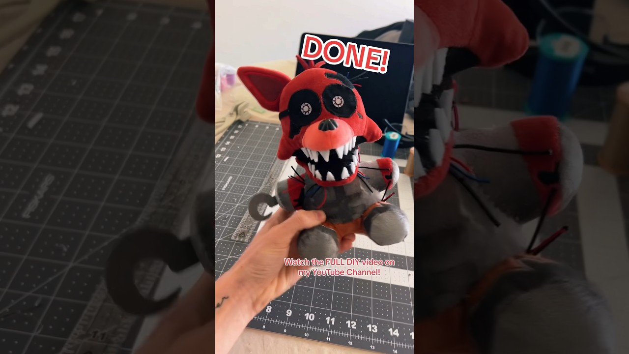 IGNITED FOXY PLUSH DIY 🦊🪡🧵 #tjoc #thejoyofcreation #fnafplush #fnafplushies #plushtoys #diy